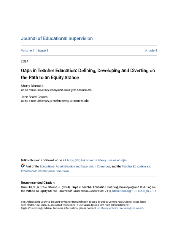 (PDF) Gaps in Teacher Education: Defining, Developing and Diverting on ...