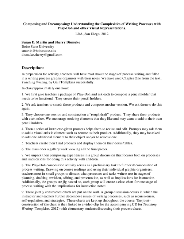 (PDF) Composing and Decomposing: Understanding the Complexities of ...