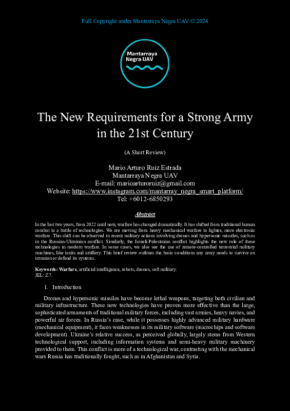 (PDF) The New Requirements for a Strong Army in the 21st Century