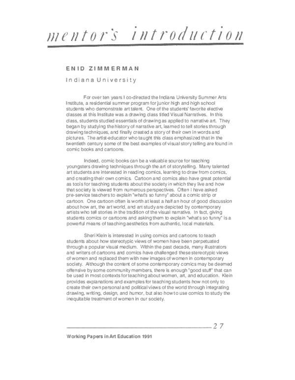 (PDF) Mentor's Introduction