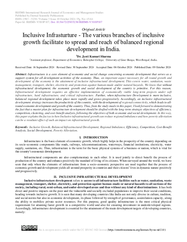 (PDF) Inclusive Infrastructure -The various branches of inclusive ...