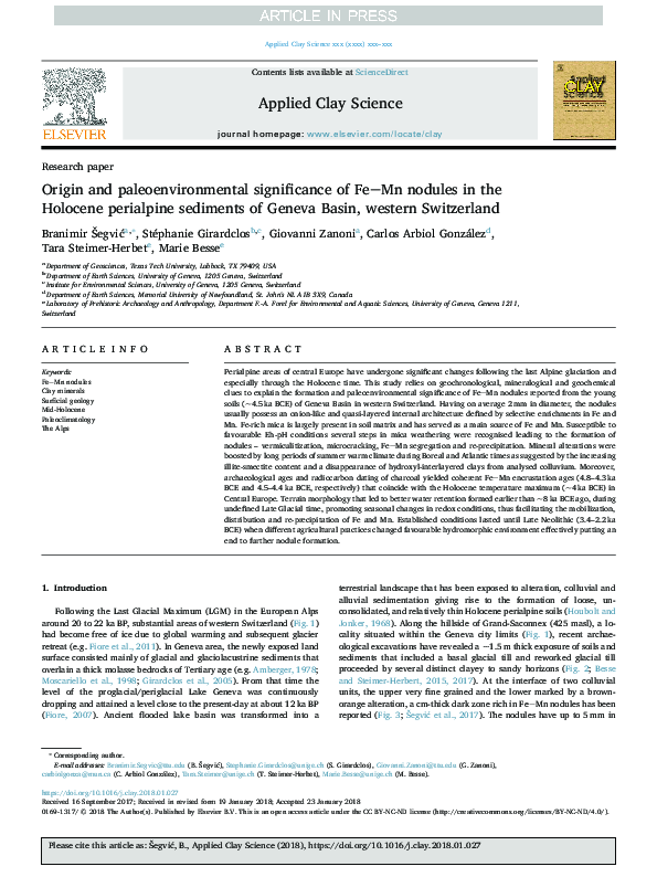 (PDF) Origin and Paleoenvironmental Significance of Calcite ...