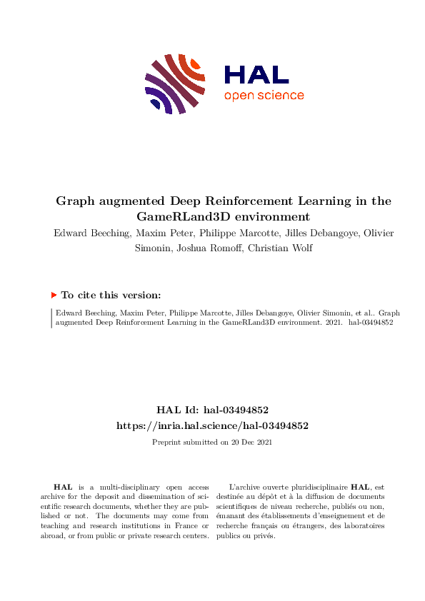 (PDF) Godot Reinforcement Learning Agents