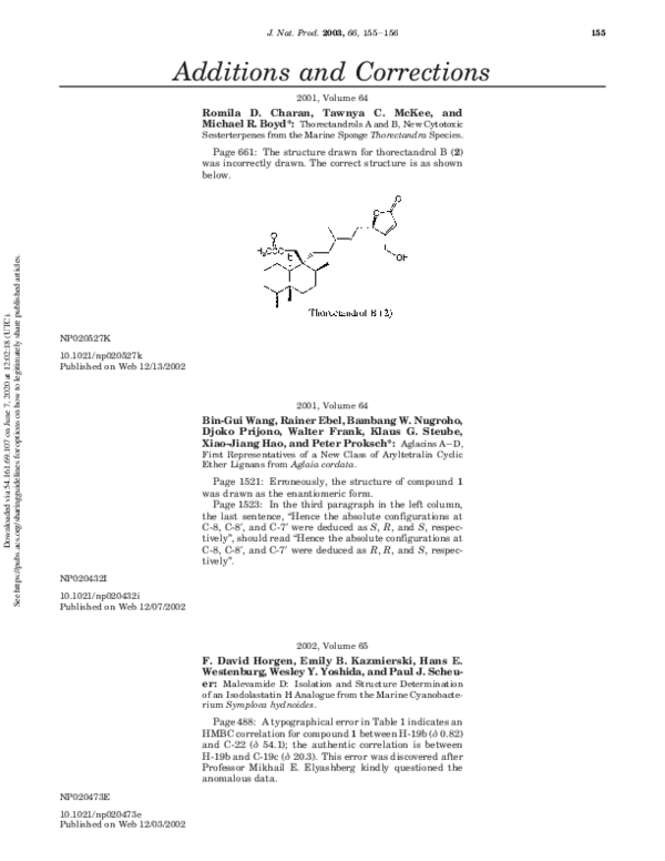 (PDF) Malevamide D: Isolation and Structure Determination of an ...