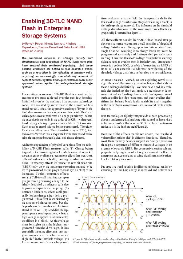 (PDF) Enabling 3D-TLC NAND Flash in Enterprise Storage Systems