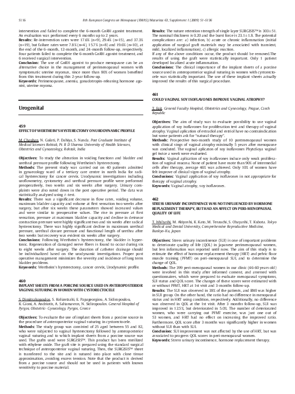 (PDF) Wertheim's Hysterectomy Impact on Urodynamics Outcomes