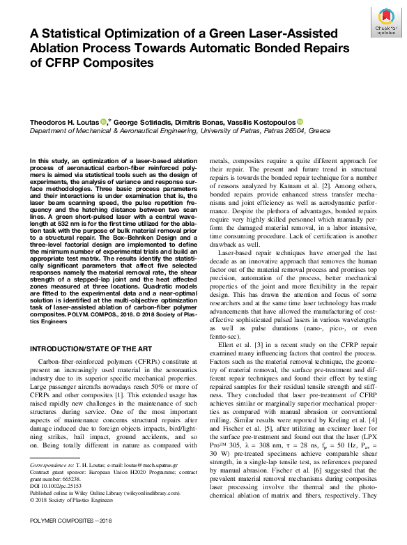 (PDF) A statistical optimization of a green laser‐assisted ablation process towards automatic ...