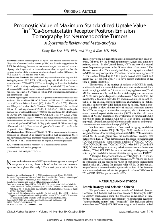 (PDF) Prognostic value of the maximum standardized uptake value of staging FDG-PET/CT in Hodgkin ...