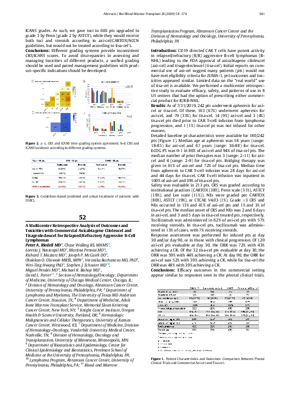 (PDF) A Multicenter Retrospective Analysis of Outcomes and Toxicities with Commercial ...