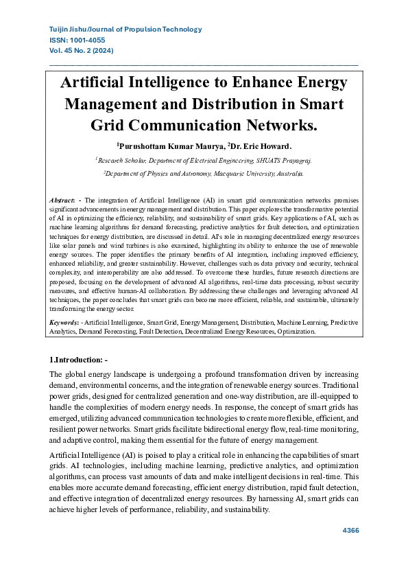 (PDF) Artificial Intelligence to Enhance Energy Management and Distribution in Smart Grid ...