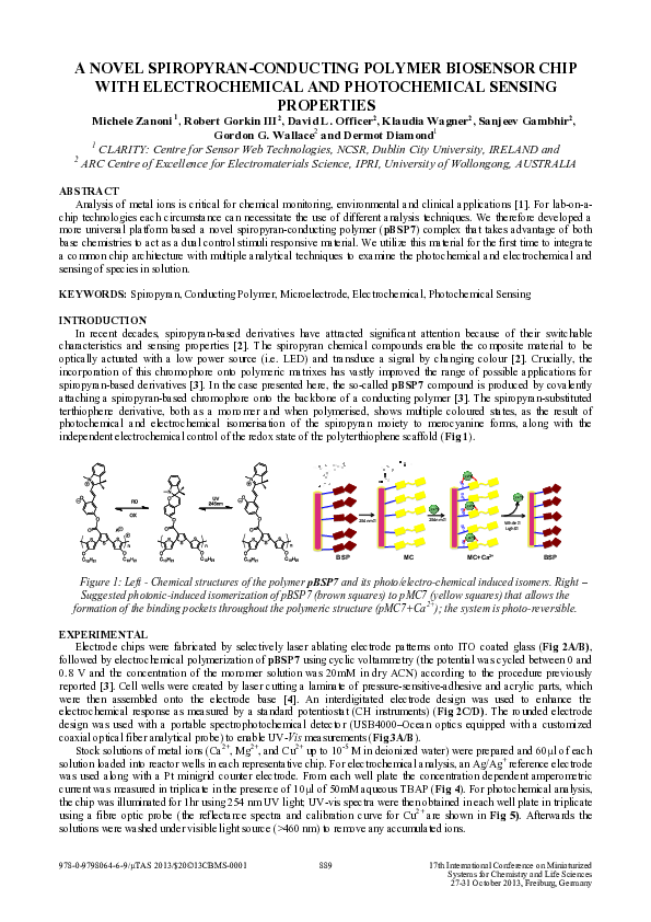(PDF) A novel spiropyran-conducting polymer biosensor chip with ...