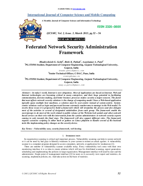 (PDF) User-Centric Framework for Network Security