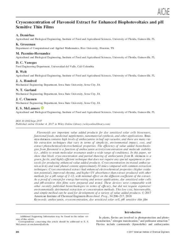 (PDF) Cryoconcentration of flavonoid extract for enhanced ...