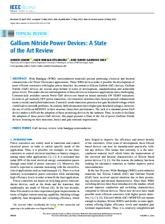 (PDF) Gallium Nitride Power Devices: A State of the Art Review