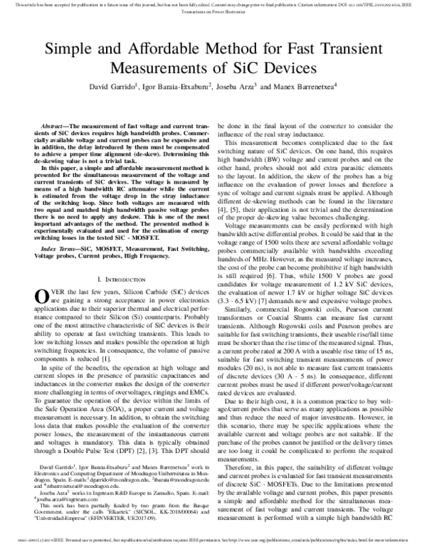 (PDF) Simple and Affordable Method for Fast Transient Measurements of ...