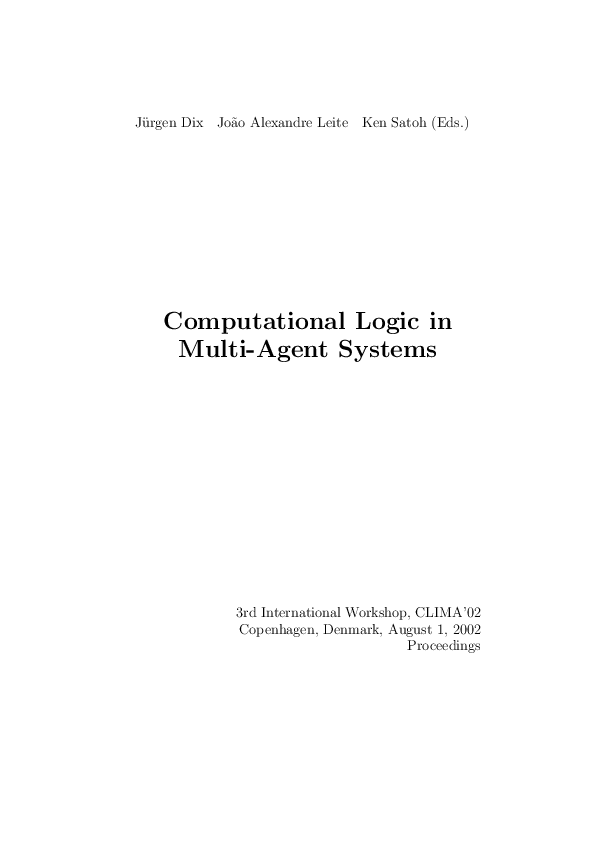 Pdf A Logic Based Asynchronous Multi Agent System Luis Moniz Pereira