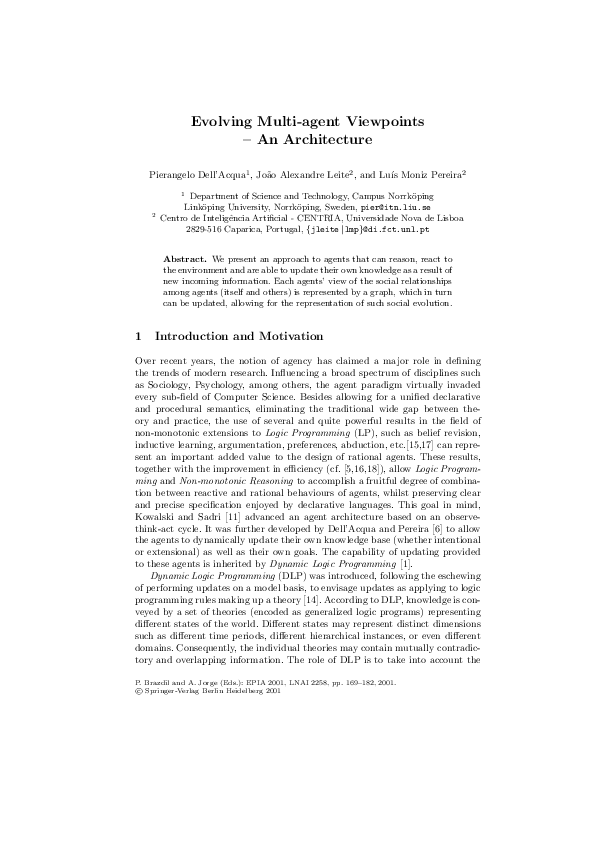 (PDF) Adaptive Multi-Agent Systems with Evolving Views