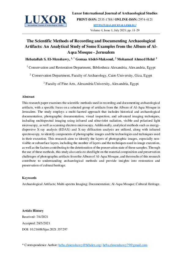 (PDF) The Scientific Methods of Recording and Documenting ...