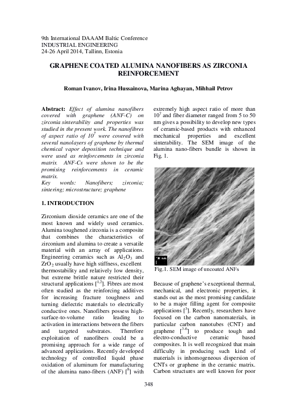 (PDF) Graphene Coated Alumina Nanofibers as Zirconia Reinforcement