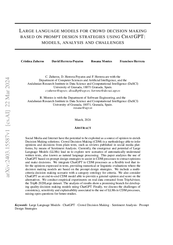 (PDF) Large language models for crowd decision making based on prompt design strategies using ...