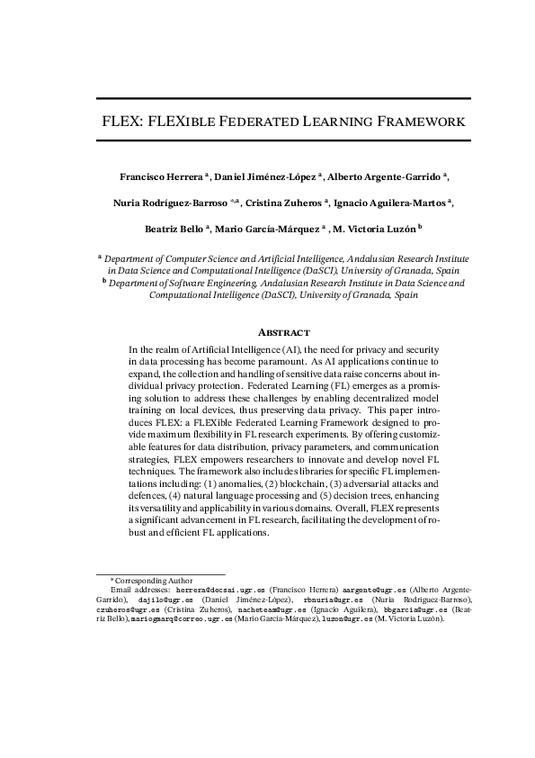 (PDF) Flex: Flexible Federated Learning Framework