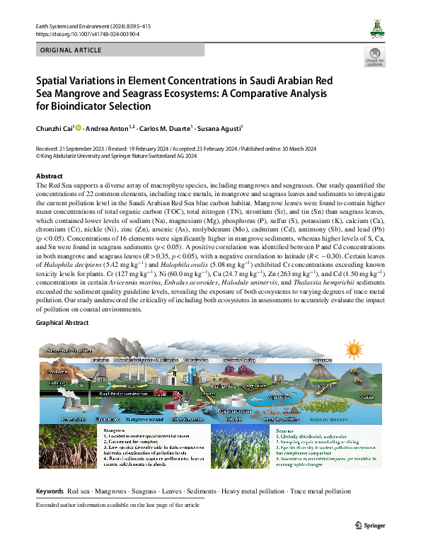 (PDF) Spatial Variations in Element Concentrations in Saudi Arabian Red ...
