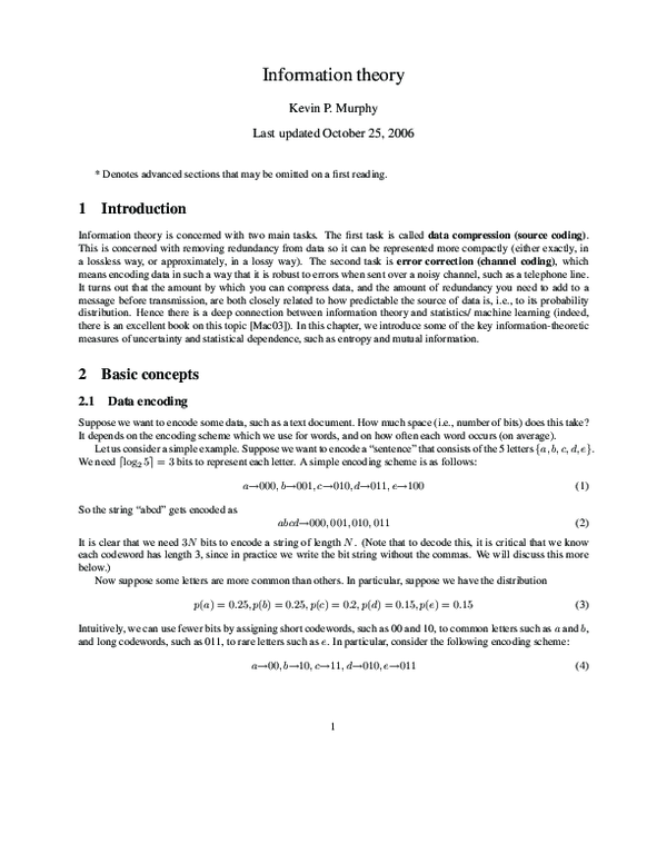 (PDF) Elements of Information Theory