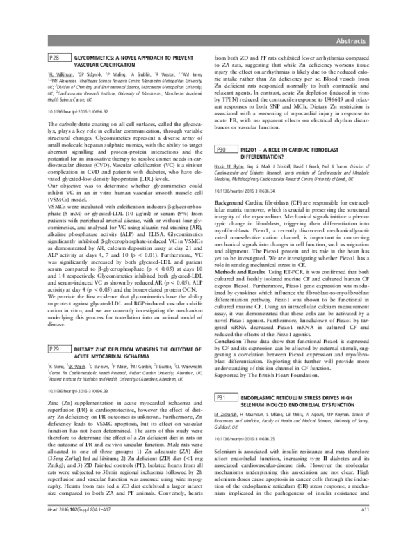 (PDF) P28 Glycomimetics: a novel approach to prevent vascular calcification