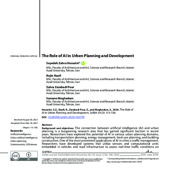 (PDF) The Role of AI in Urben Planning and Development