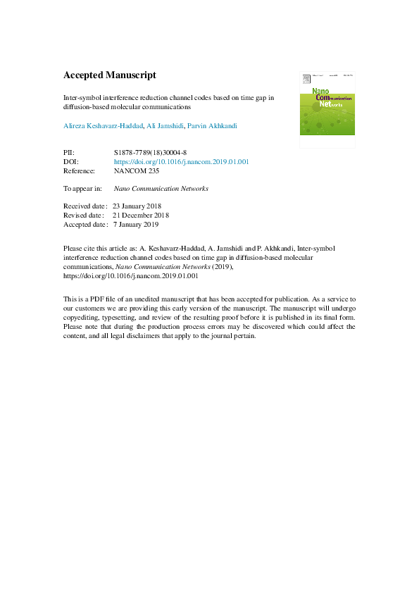 (PDF) Inter-symbol interference reduction channel codes based on time ...