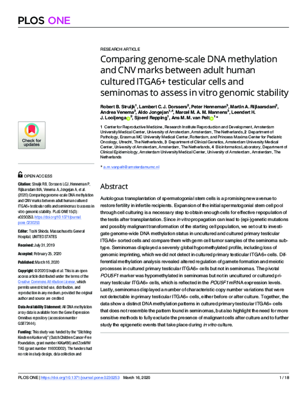 (PDF) Comparing genome-scale DNA methylation and CNV marks between ...