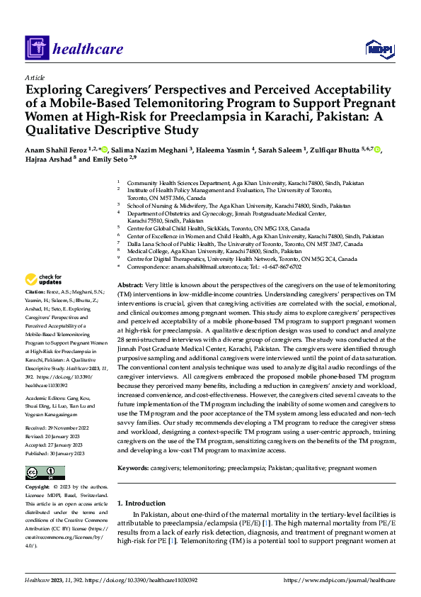 (PDF) Exploring Caregivers’ Perspectives and Perceived Acceptability of ...