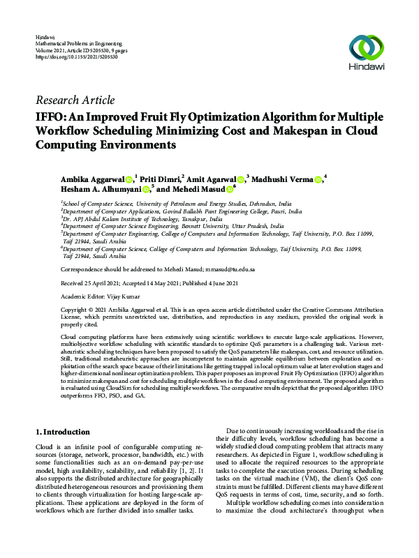 (PDF) IFFO: An Improved Fruit Fly Optimization Algorithm for Multiple Workflow Scheduling ...