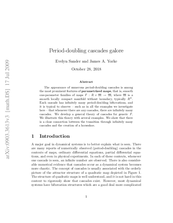 (PDF) Period-doubling cascades galore