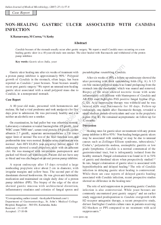 (PDF) Case Report - Non-healing gastric ulcer associated with ...