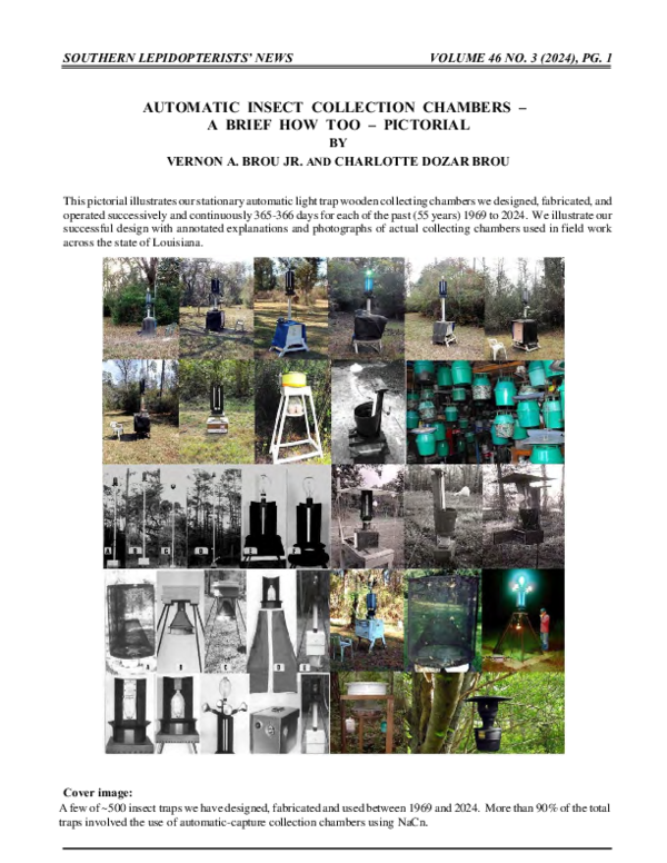 (PDF) Automatic insect collection chambers - a brief how too - pictorial