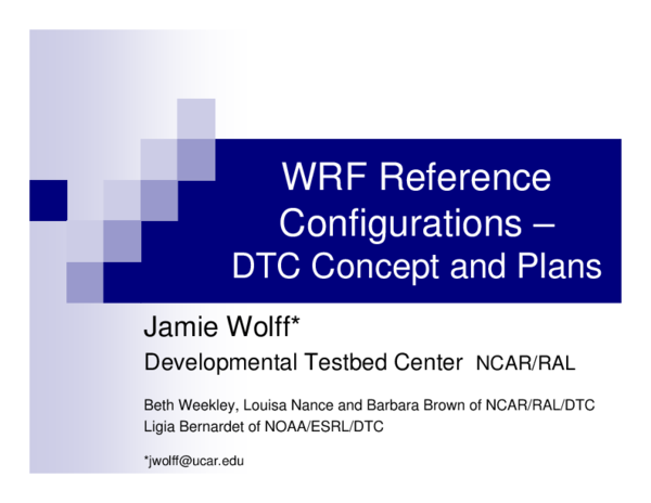 (PDF) WRF Reference Configurations