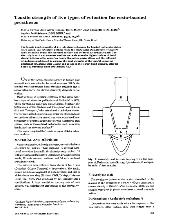 (PDF) Tensile strength of five types of retention for resin-bonded ...