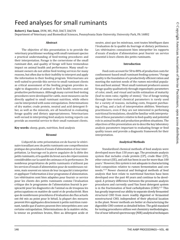(PDF) Feed analyses for small ruminants