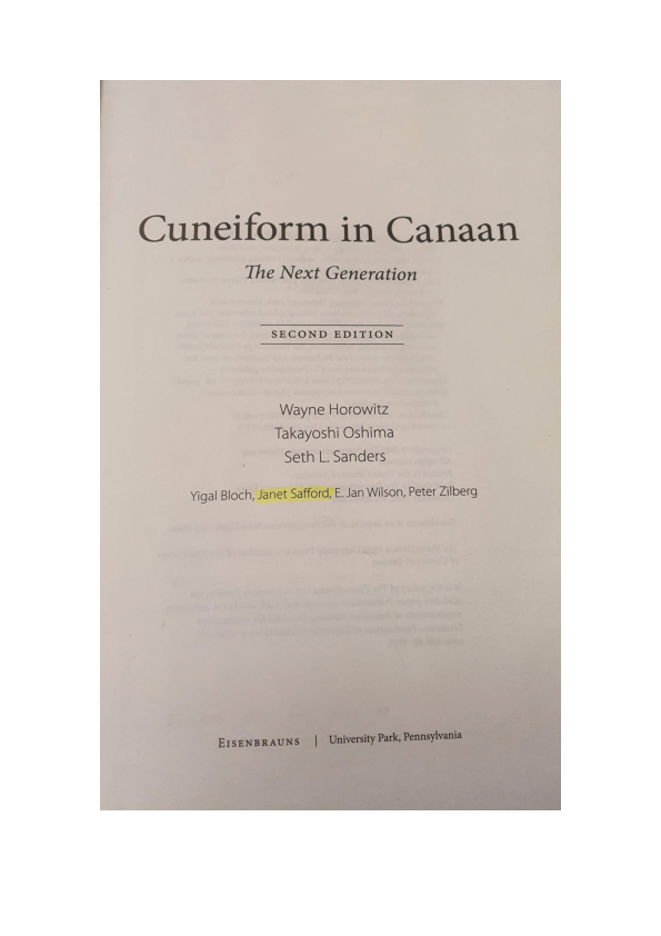 (PDF) Cuneiform in Canaan the Next Generation