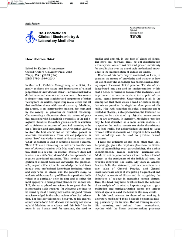 (PDF) How doctors think