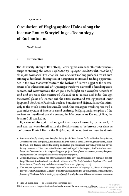 (PDF) Circulation of Hagiographical Tales along the Incense Route ...