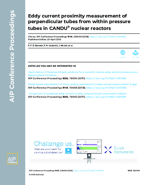 (PDF) Eddy current proximity measurement of perpendicular tubes from ...
