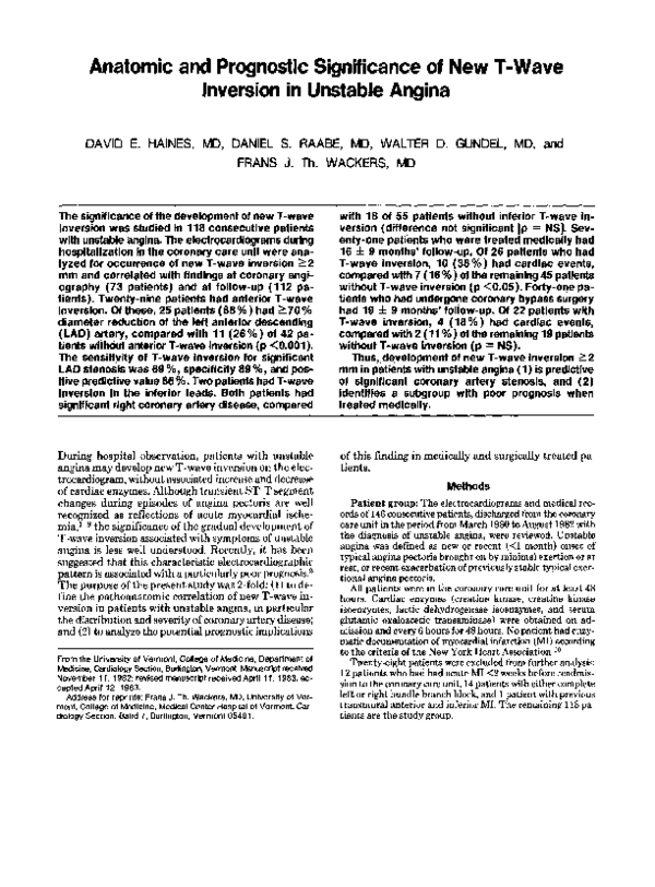(PDF) Anatomic and prognostic significance of new T-wave inversion in ...