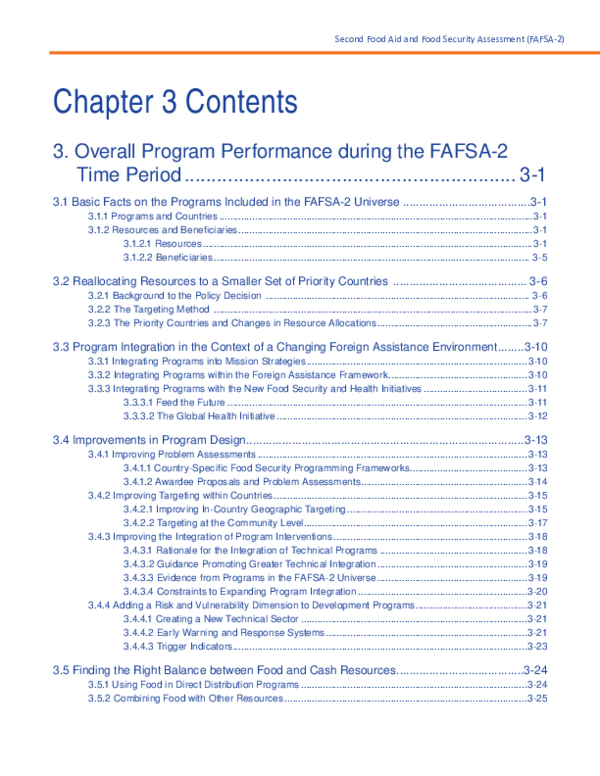(PDF) Second Food Aid and Food Security Assessment (FAFSA-2): Chapter 9 ...