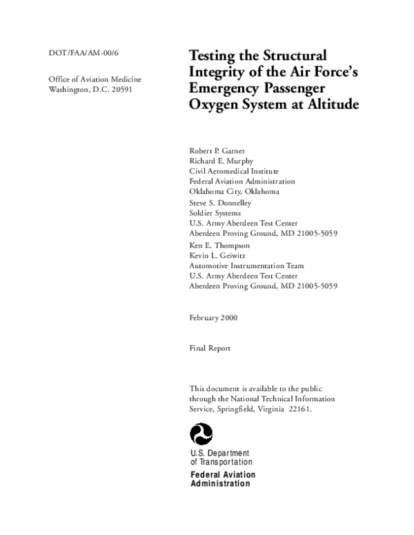 (PDF) Testing the Structural Integrity of the Air Force's Emergency ...