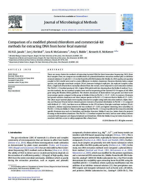 (PDF) Comparison of a modified phenol/chloroform and commercial-kit ...