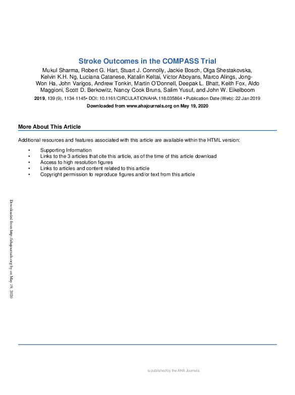 (PDF) Stroke Outcomes in the COMPASS Trial