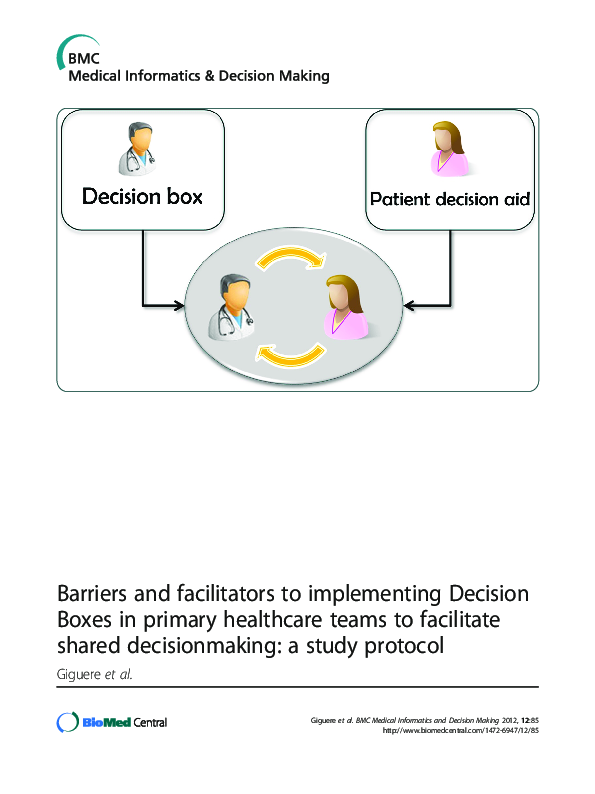 (PDF) Barriers and facilitators to implementing Decision Boxes in ...