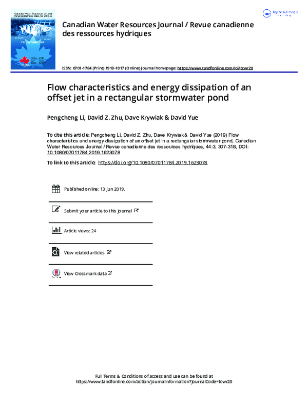 (PDF) Flow characteristics and energy dissipation of an offset jet in a ...
